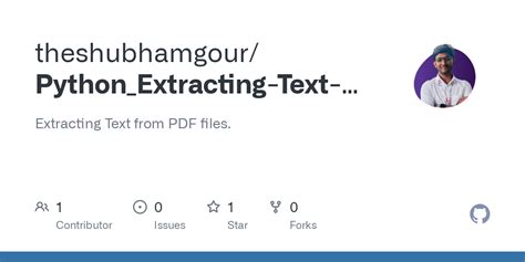 Github Theshubhamgourpythonextracting Text From Pdf File Extracting Text From Pdf Files