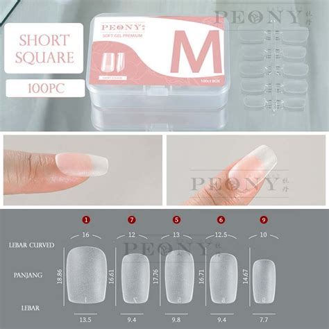Jual SOFT TIPS PEONY Kuku Palsu Extention Kuku Palsu SOFT TIPS