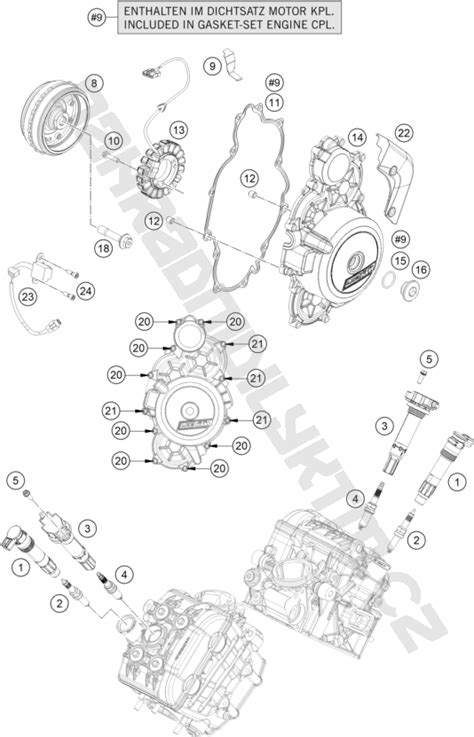 Náhradní díly KTM Schéma IGNITION SYSTEM pro model KTM Naked Bike