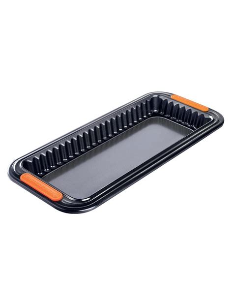 Moule à tarte rectangulaire avec fond amovible anti adhérent 33x13 cm