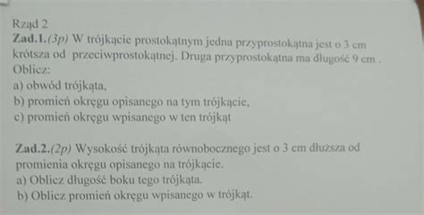 Ładnie proszę o rozwiązanie tych dwóch zadań z matematyki dział Okręgi