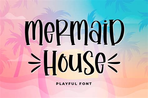 Mermaid House Font By Abodaniel Creative Fabrica