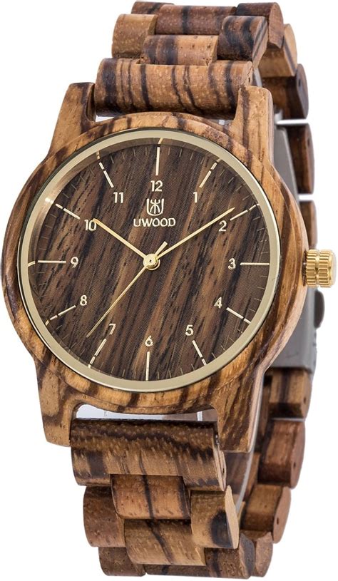 LeeEv Holzuhren Uwood Serie 40mm Unisex Natürliche Handarbeit Holz Uhr