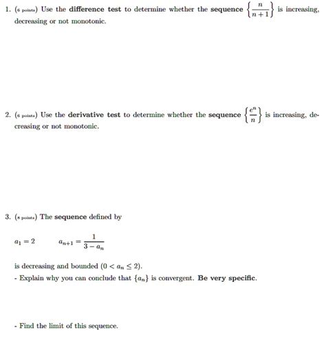 solved polbta use the difference test to determine whether the sequence n decreasing not