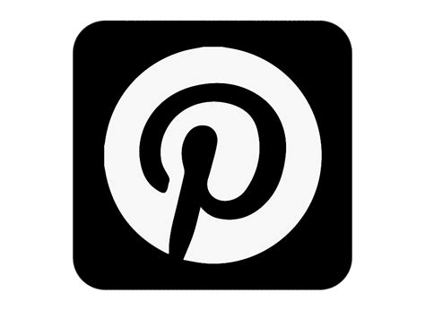Logo Aplikasi Hitam Pinterest PNG Transparan StickPNG