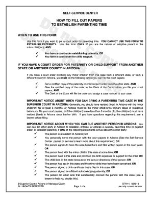 Fillable Online Superiorcourt Maricopa HOW TO FILL OUT PAPERS TO