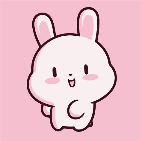 Premium Vector Cute Rabbit Illustration Rabbit Kawaii Chibi Vector