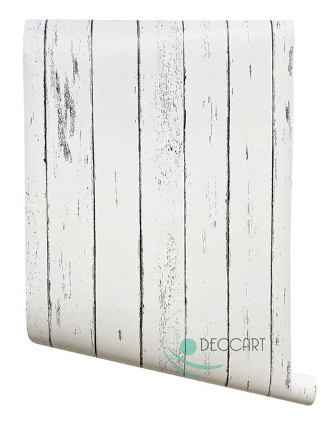 Tapeta samoprzylepna BIAŁA DREWNO DESKA T19302 DECCART