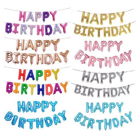 Jual Paket Balon Foil Huruf Happy Birthday 1 Set 40 Cm 13 Huruf