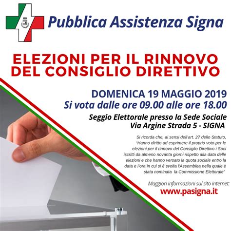 Elezioni Per Il Rinnovo Del Consiglio Direttivo Si Vota Domenica