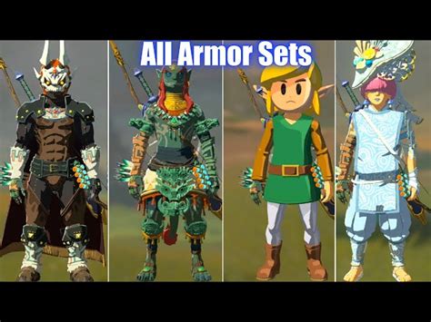 All The Legend Of Zelda Tears Of The Kingdom Armor Sets