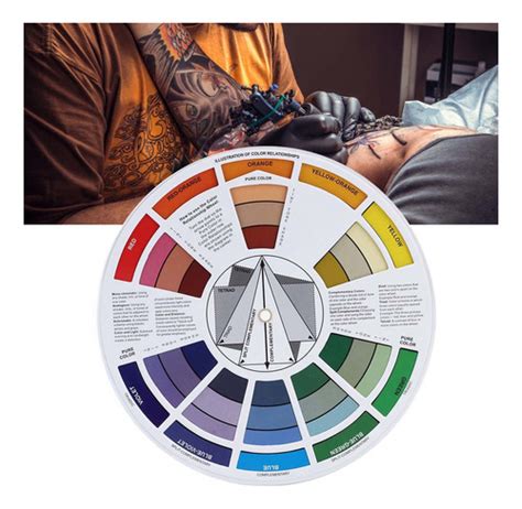 Tabla De Colores De La Rueda De Colores De Tinta Para Tatuaj Cuotas