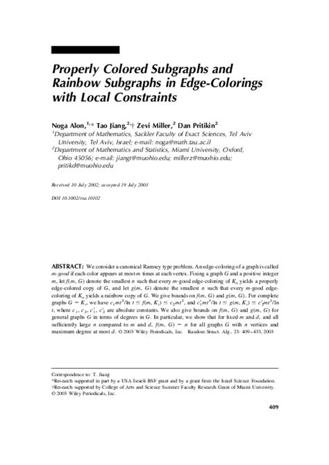 pdf properly colored subgraphs and rainbow subgraphs in edge colorings with local constraints