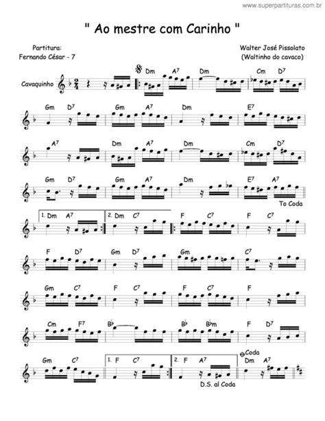Super Partituras Partituras de músicas para Cavaquinho