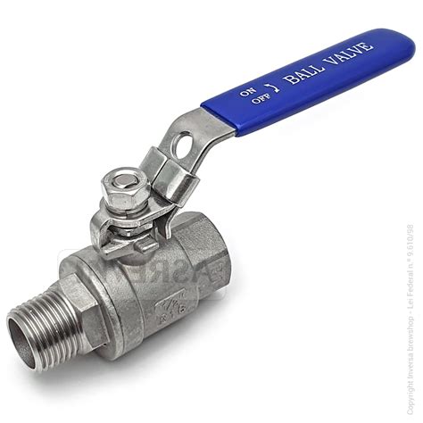 V Lvula De Esfera Bi Partida Inox Rosca M X F Polegada