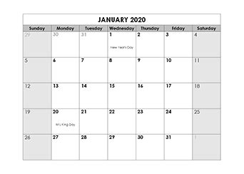 Calendar Printable Monthly