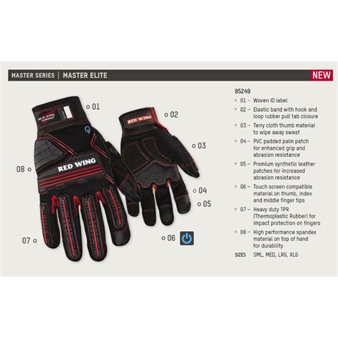 Red Wing Safety Gloves Master Elite 95249 Shopee Malaysia
