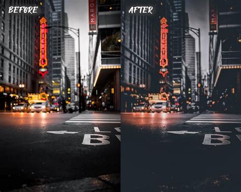 6 Cinematic Street Lightroom Presets Desktop And Mobile Etsy In 2021