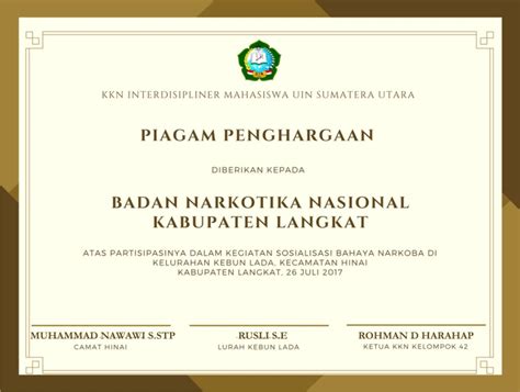 Contoh Sertifikat Organisasi Mahasiswa Yang Imagesee