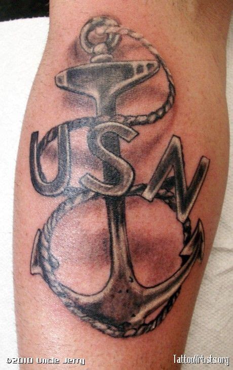 Navy Anchor Tattoos Naval Tattoos Usn Anchor Sailor Tattoos Navy
