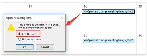 How To Change Recurring Meeting Time In Outlook Calendar