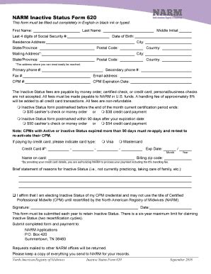 Fillable Online Narm Verification Form 201a Fax Email Print PdfFiller