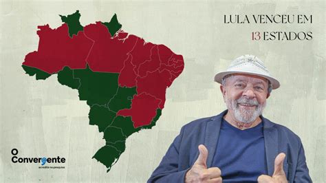 Lula ganhou em 13 estados e Bolsonaro venceu em 14 no 2º turno das