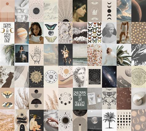 Aesthetic Collage Boho Wall Wall Collage Printed Items Digital