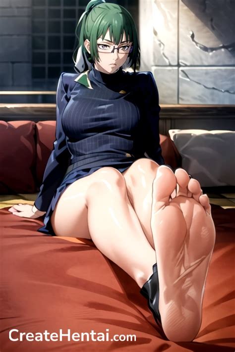 Maki Zenin Jujutsu Kaisen Naked Sitting Presenting Feet Ai Porn
