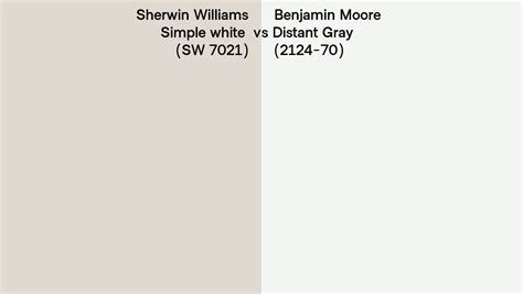 Sherwin Williams Simple White SW 7021 Vs Benjamin Moore Distant Gray