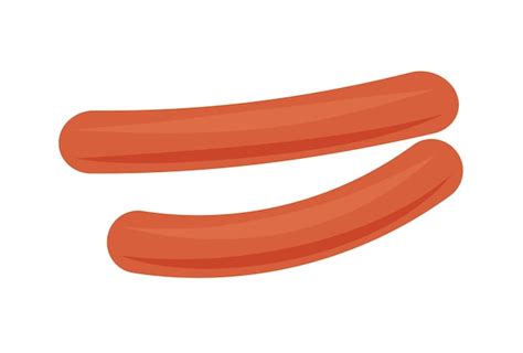 Premium Vector Sausages Of Beef Pork Cartoon Style Realistic Vector
