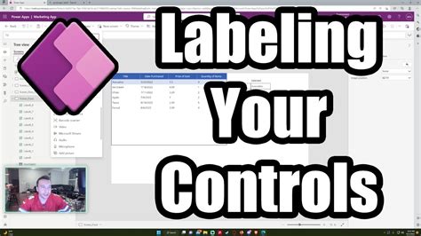 How To Label Your Controls In Powerapps Tutorial Youtube