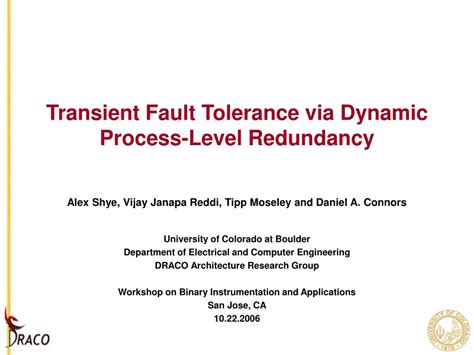ppt transient fault tolerance via dynamic process level redundancy powerpoint presentation