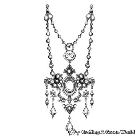 Necklace Coloring Pages Free Printable