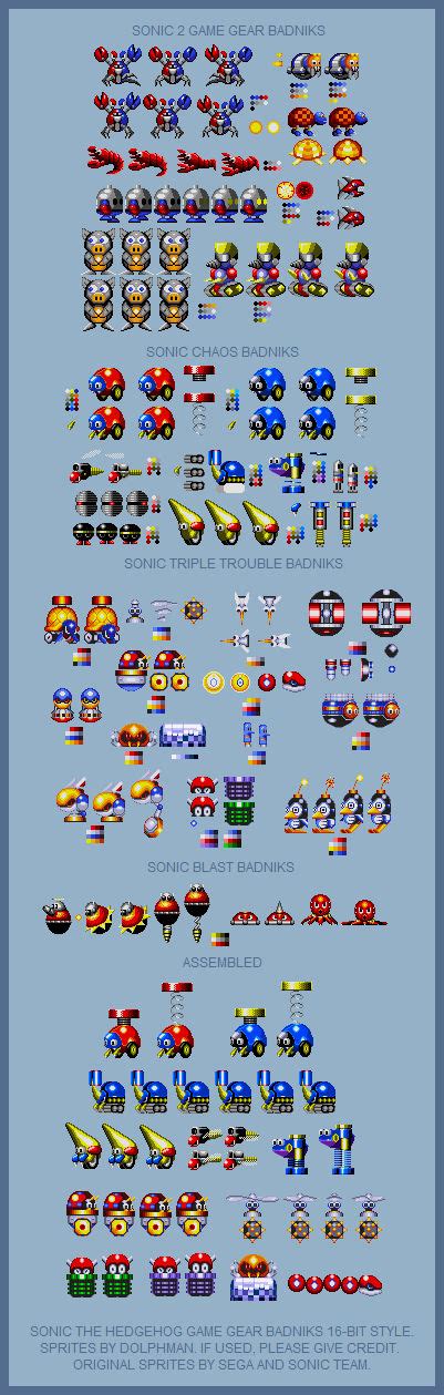 Sonic The Hedgehog Game Gear Badniks 16 Bit By Retrobunyip On Deviantart