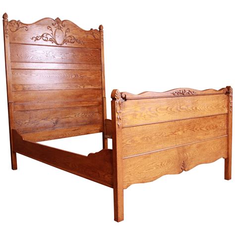 Antique Carved Oak Full Size Bed Circa 1900 At 1stDibs Antique Oak