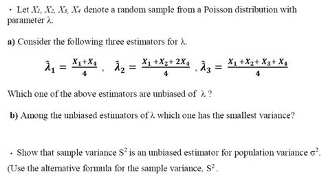 solved let x1 x2 x3 x4 denote a random sample from a