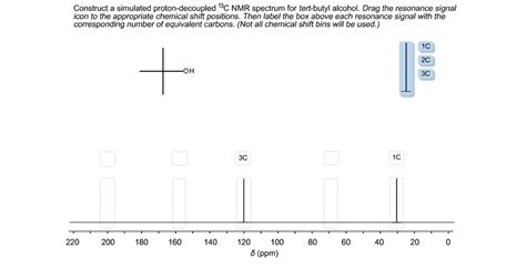 Solved Construct A Simulated Proton Decoupled C Nmr Chegg