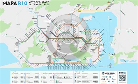 Mapa Rio Metropolitano De Transportes Trem De Dados