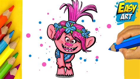 Como Dibujar Y Pintar A POPPY TROLLS 2 World Tour How To Draw TROLLS 2