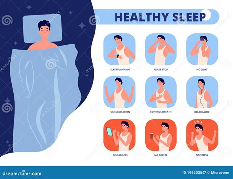 Healthy Sleep Tips For Well Sleeping Infographic Of Good Night
