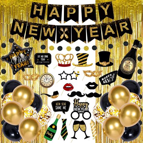 New Years Eve Party Supplies Happy New Year Decorations Set With
