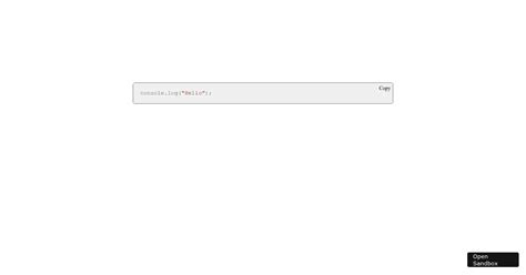 CodeBlock With Copy To Clipboard Codesandbox