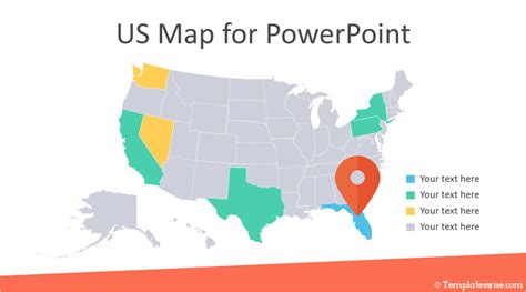 Editable Usa Map For Powerpoint Map Vector