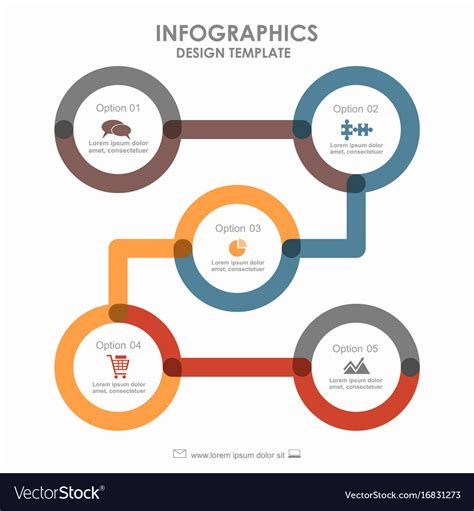 Infographic Template Can Be Used For Workflow Vector Image