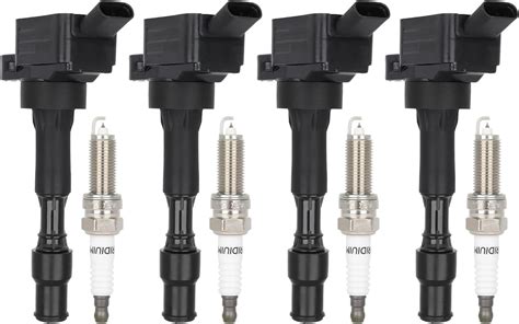 Amazon ECCPP UF816 4 Ignition Coils With 4 Iridium Spark Plugs For