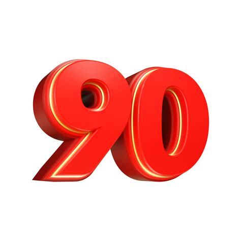 D Render Red Number Png