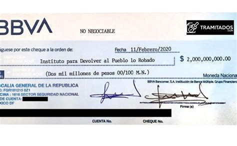 Cómo llenar un cheque BBVA Bancomer