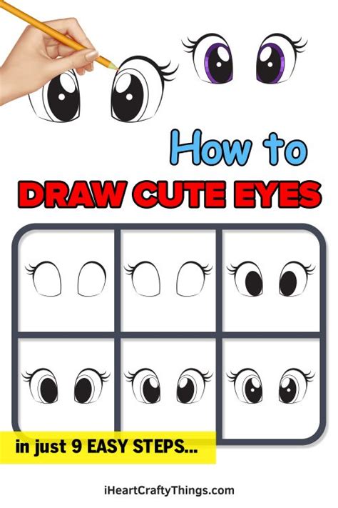 Cute Eyes Drawing How To Draw Cute Eyes Step By Step