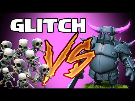 Clash Of Clans New Troop Glitch Pekka Vs Skeletons Youtube